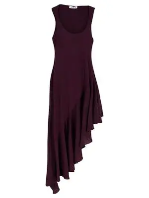 Alaïa Long Asymmetrical Viscose Dress - Multicolor