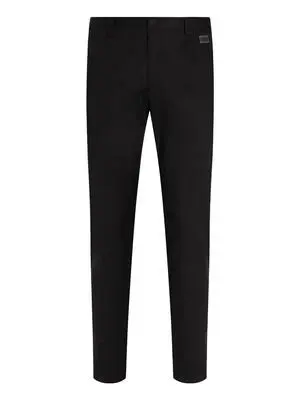 Dolce & Gabbana Tailored Cotton Trousers - Black