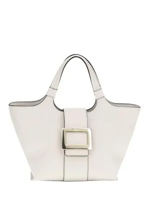 ROGER VIVIER Belle Vivier Handbag With Buckle Detail - White