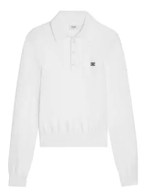 Celine Embroidered Cotton Polo Shirt - Multicolor
