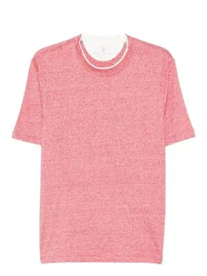 Brunello Cucinelli T-shirt With Faux-layering - Multicolor