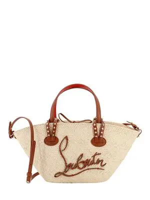 CHRISTIAN LOUBOUTIN Christian Louboutin Cabata Raffia Handbag Multicolor