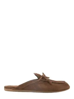 Miu Miu Suede Mule Flats - Brown
