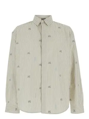 Jacquemus Simon' Beige Long-sleeved Shirt With Classic Collar And Long Sleeves In Cotton For - Multicolor
