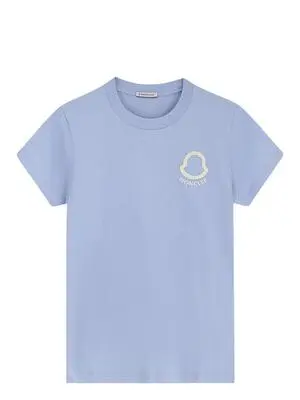 Moncler Cotton T-shirt With Flocked Logo - Multicolor