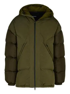 Dolce & Gabbana Down Blend Padded Hooded Jacket - Green