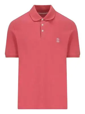 Brunello Cucinelli Brunello Cucinelli Men Short Sleeve Polo Shirt With Logo Multicolor