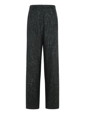 Max Mara Navigli Sequined Viscose Blend Pants - Black