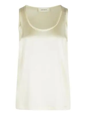 LISA YANG LISA YANG Ivory Silk Tank Top