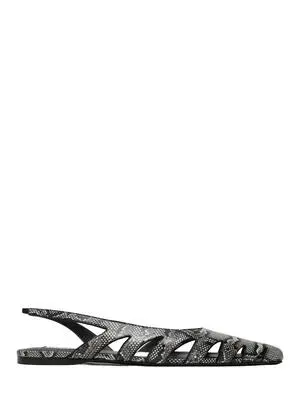 ALAÏA ALAIA Slingback Ballerinas In Python-Effect Printed Leather