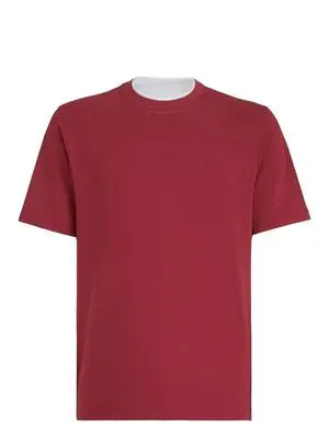 Brunello Cucinelli T-shirt With Faux-layering - Multicolor