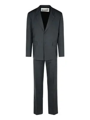 JIL SANDER Grey Wool Suit - Gray