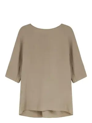 Max Mara Silk Top With Knot Detail - Multicolor