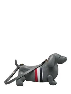 Thom Browne Hector Pebble Grain Shoulder Bag - Gray