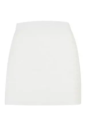 Casablanca Cotton Blend Miniskirt - White