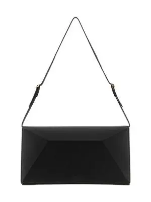JIL SANDER Leather Medium File Shoulder Bag - Black