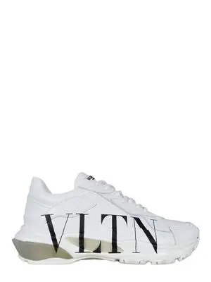 Valentino Garavani Leather Sneakers With Logo Detail - White