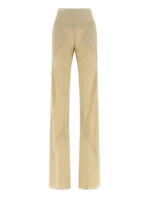 Rick Owens RICK OWENS Bias Wide Leg Silk Georgette Pants Cream
