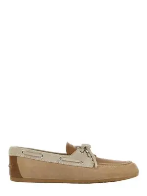 Miu Miu Leather And Suede Loafers - Multicolor