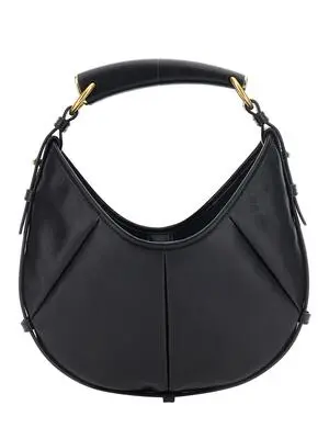 Saint Laurent SAINT LAURENT Mombasa Small Black Leather Handbag With Metal Details Multicolor
