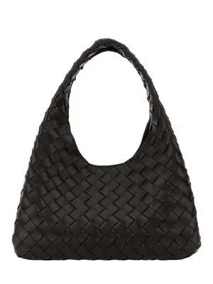 Bottega Veneta Dark Leather Small Campana Shoulder Bag - Brown