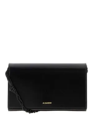 JIL SANDER Leather Tangle Wallet - Black