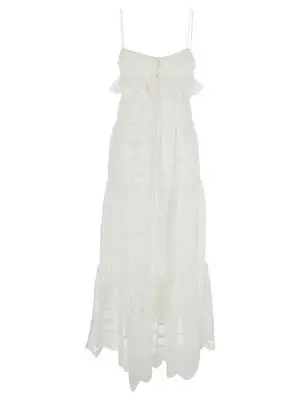 Isabel Marant Étoile ISABEL MARANT ETOILE Long Dress 'Paule-Gb' In White Viscose Multicolor