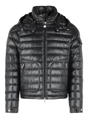 Moncler Lauros Short Hooded Down Jacket In Polyester - Black