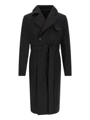 Rick Owens Mastodon Trench Coat - Black