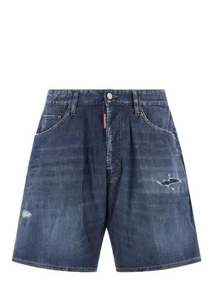 DSQUARED2 DSQUARED2 Distressed Denim Bermuda Shorts