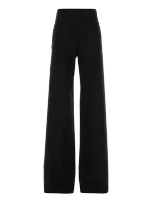 Gucci Stretch Wool Blend Wide-leg Pant - Black