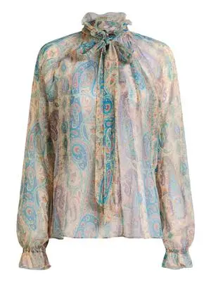 ETRO ETRO Silk Paisley Print Blouse With Scarf Detail