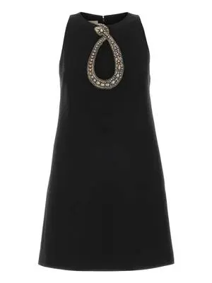 Valentino Garavani Crepe Couture Mini Dress - Black