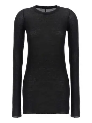 Rick Owens Ribbed Long Sleeve T-shirt - Black