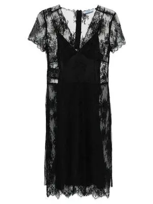 PRADA PRADA Short Sleeve Lace Dress