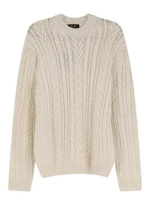 Loro Piana Schooner Sweater In Cashmere And Abaca Blend - Multicolor