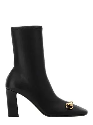 Gucci Leather Signora Ankle Boots - Black