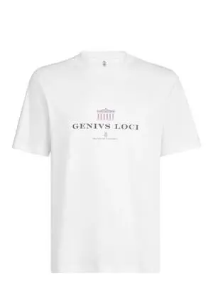 Brunello Cucinelli Crew-neck T-shirt With Graphic Print - White