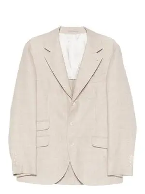 BRUNELLO CUCINELLI BRUNELLO CUCINELLI Deconstructed Jacket In Silk, Linen, And Wool