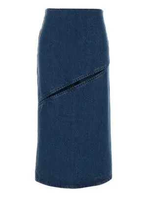JIL SANDER Asymmetrical Denim Skirt - Blue
