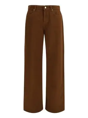Max Mara Max Mara Studio Wide-Leg Denim Trousers Brown