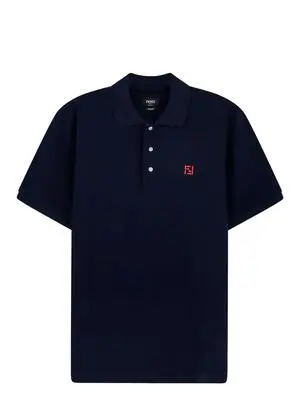 Fendi Cotton Polo Shirt - Blue