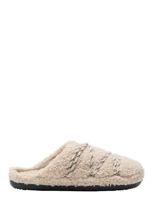 Moon Boot Teddy Slippers With Lace-up Detail - Multicolor