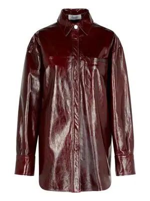 Sportmax Nappa Leather Shirt - Red