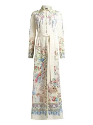 Etro Floral Print Cotton Shirt Dress - Multicolor