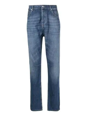 Brunello Cucinelli Straight-leg Jeans With Faded Effect - Blue
