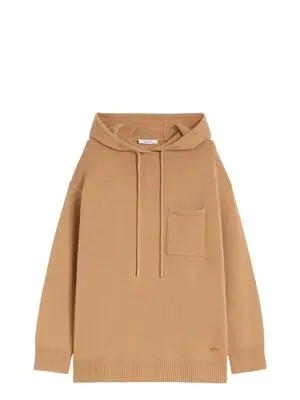 Max Mara Wool And Cashmere Hoodie - Brown