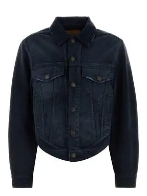 Balenciaga Dark Denim Jacket - Blue