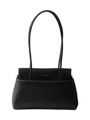 PRADA PRADA Calf Leather And Re-Nylon Medium Bag