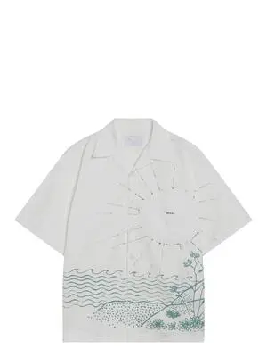Prada Printed Cotton Shirt - Green